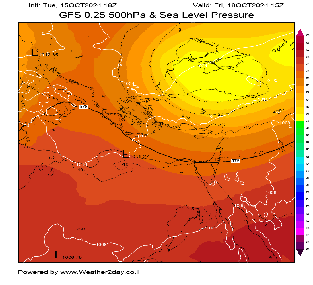 עדכון מודלים - 16/10/2024 חג סוכות - Weather2day